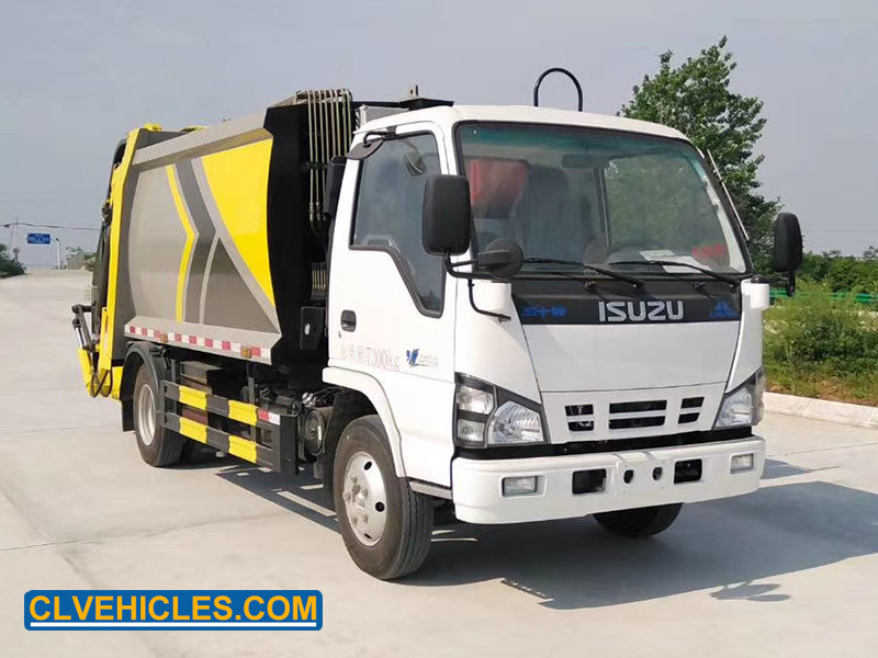 600P 130hp 7CBM ISUZU Garbage Truck Diesel Engine For Municipal Collection