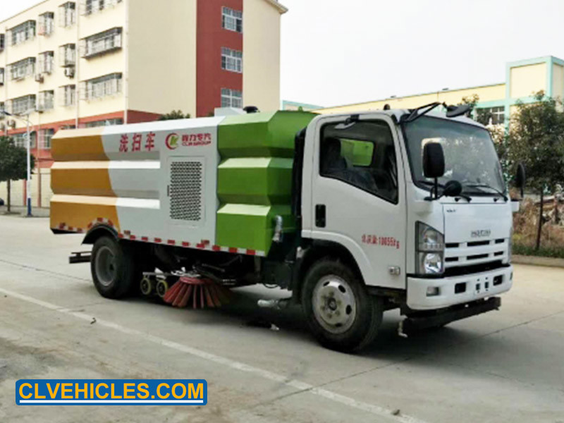 ELF ISUZU Road Sweeper Truck 6 Wheels 190HP 10cbm Vacuum Sweeper Truck