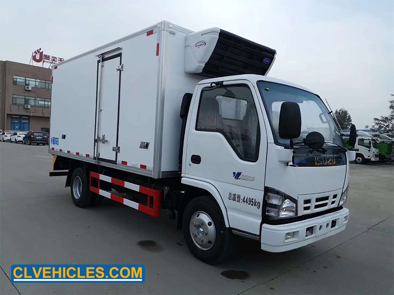 N Series ISUZU Reefer Truck 130hp Cold Truck Delivery Sliding Doors