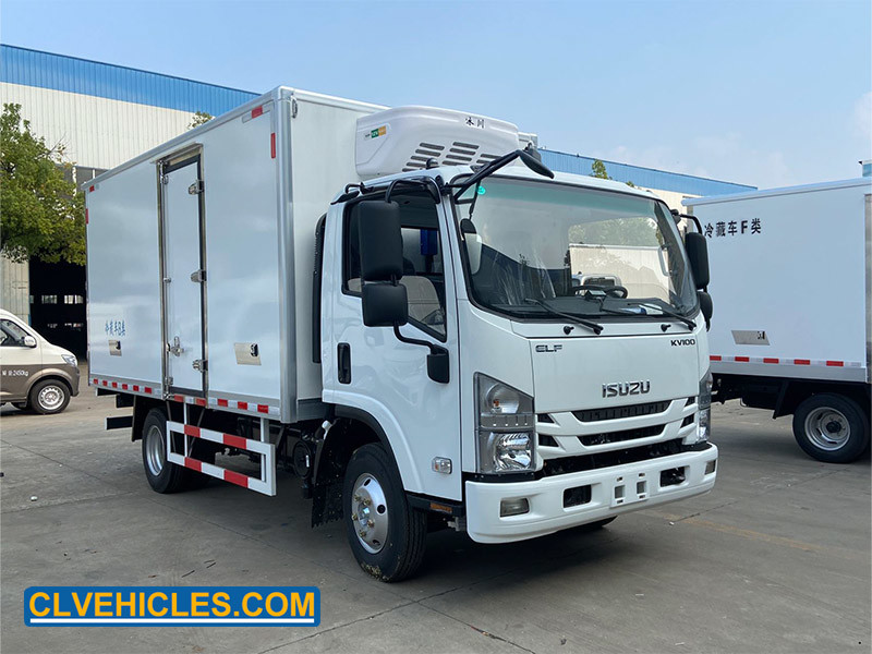 ISUZU KV100 Light Duty Reefer Trucks 98hp 3 Ton 5 Ton Diesel Fuel